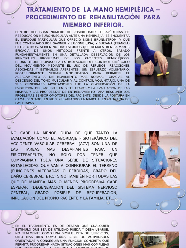1tratamiento de La Mano Hemipléjica - Procedimiento de Rehabilitación ...