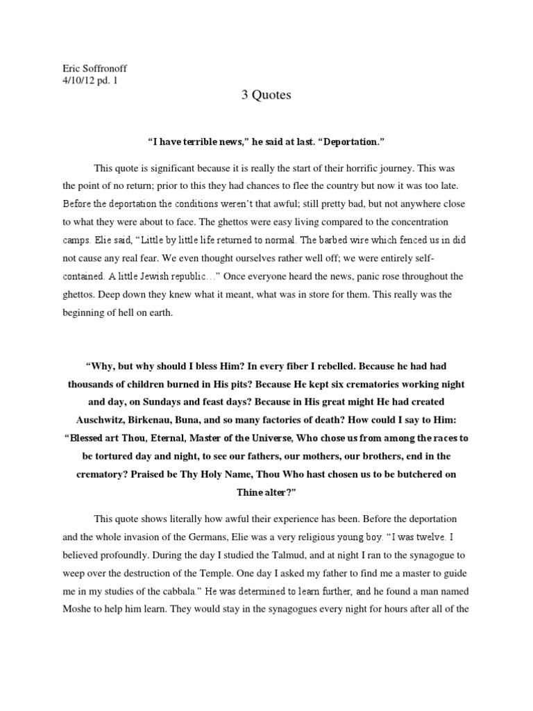 Three Powerful Quotes Depicting the Horrors of Deportation and Life in ...