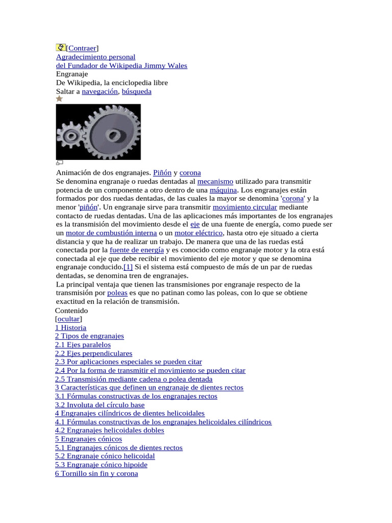 Engranajes Pdf Engranaje Máquinas