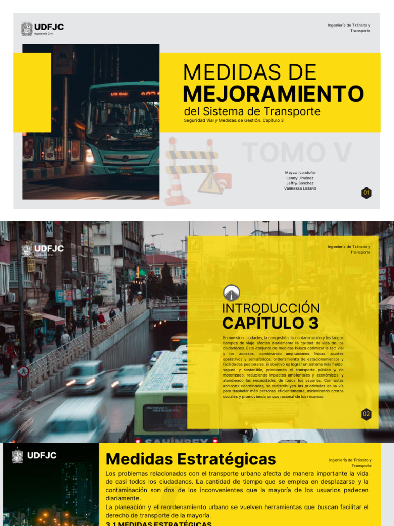 Capítulo 3 Tomo 5 Medidas de Mejoramiento - Compressed | PDF | Tráfico | Transporte