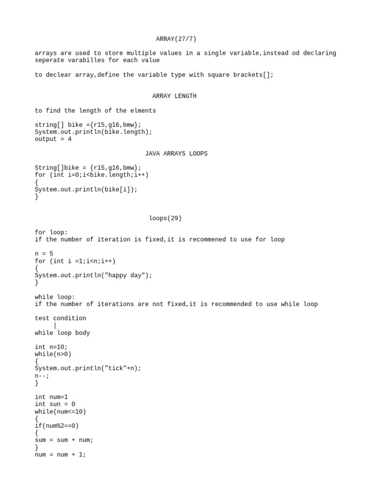 Arrays | PDF