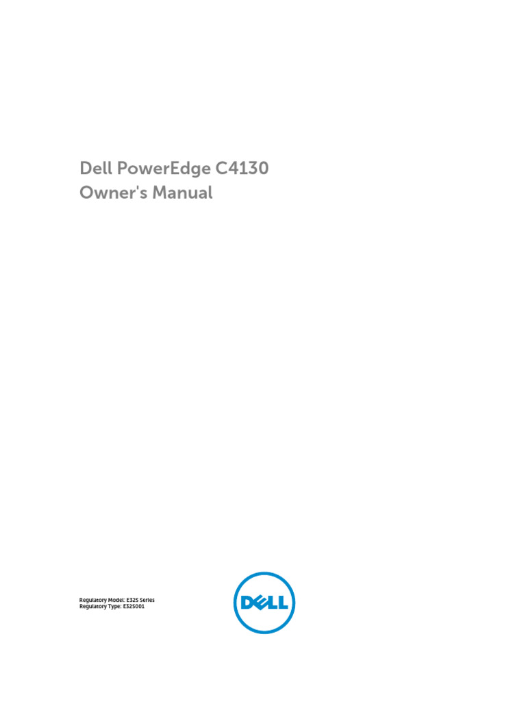 Dell PowerEdge C4130 | PDF | Solid State Drive | Graphics Processing Unit
