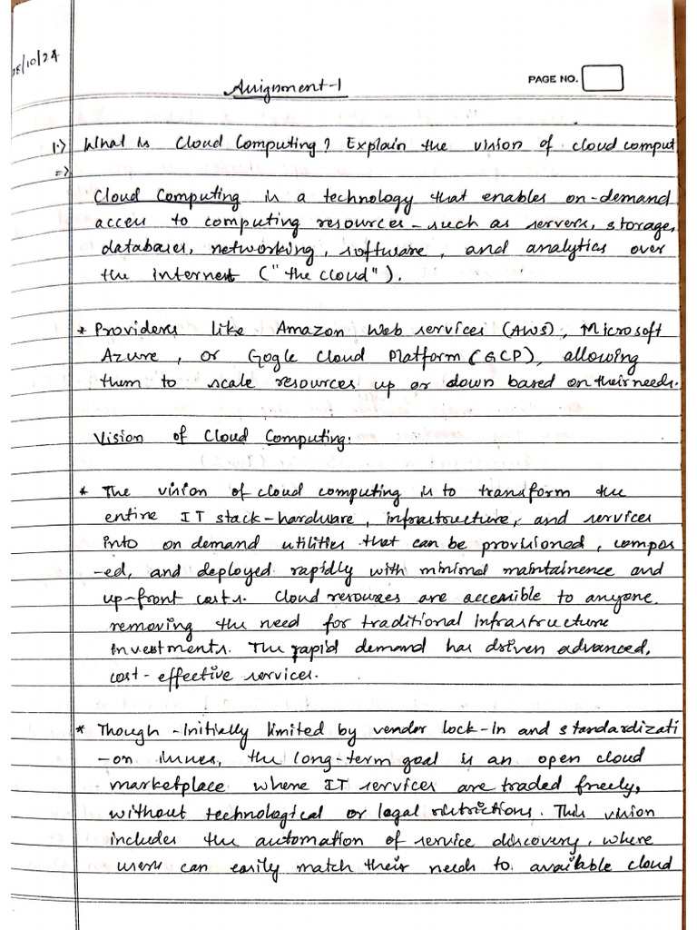 Cloud Computing Assignment 1 | PDF