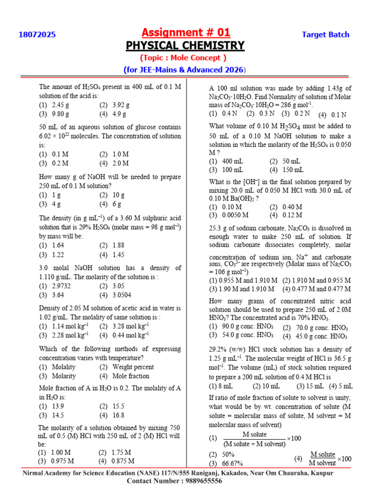 Sodium Carbonate Solution Preparation | PDF | Molar Concentration ...
