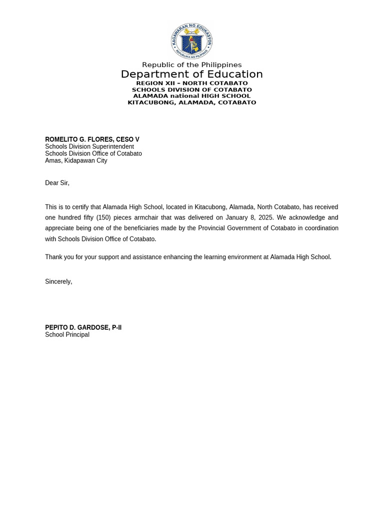 LETTER With Ahs Template | PDF