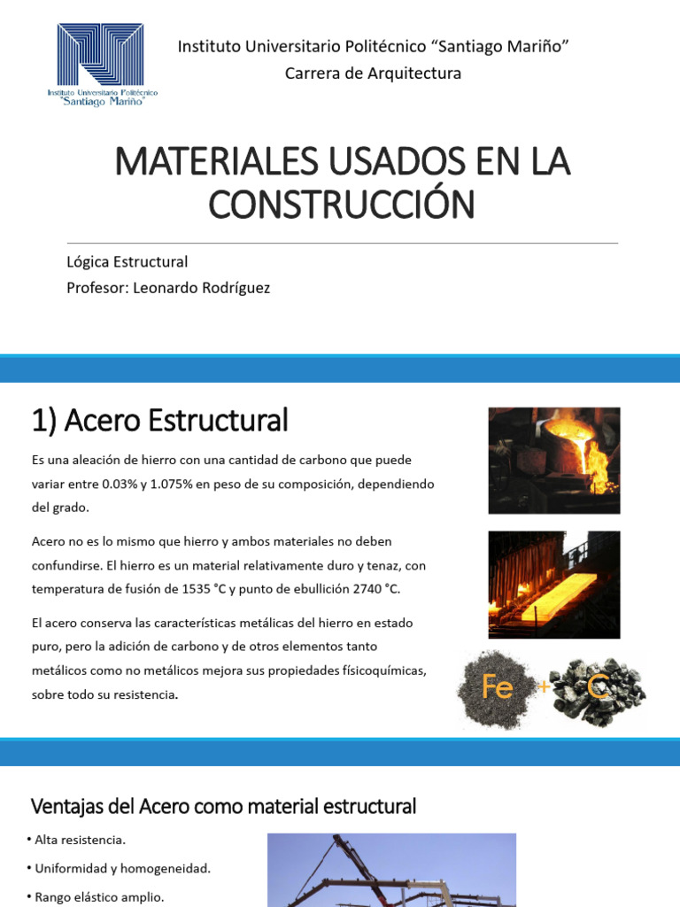 Materiales Usados en La Construcci | PDF | Hormigón | Acero