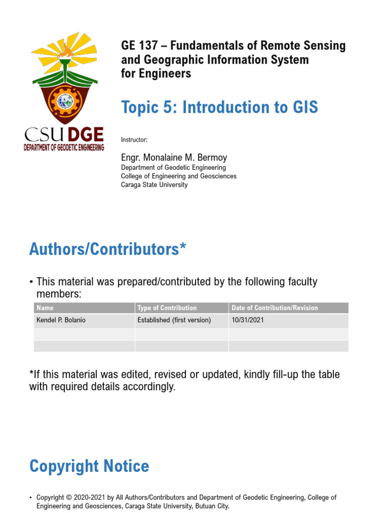 GIS Fundamentals for Engineers | PDF | Geographic Information System ...