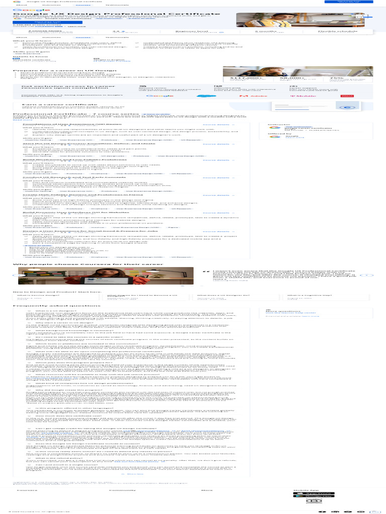 Google X Coursera UX Design Courses | PDF | Usability | Design