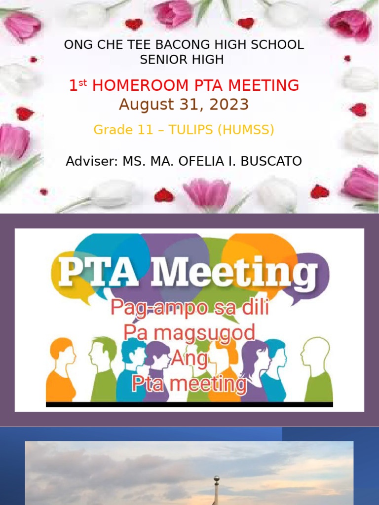 1st Homeroom Pta | PDF