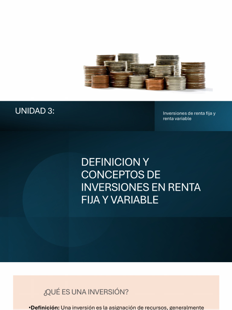 Unidad 3 - Inversiones de Renta Fija y Variable - Actualiza | PDF