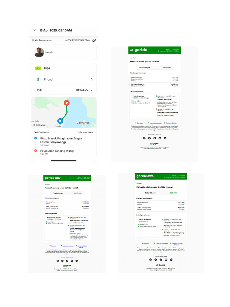 Nota Gojek Grab | PDF