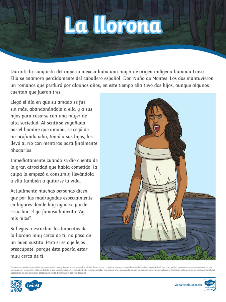 Actividades sobre La Llorona en Primaria | PDF