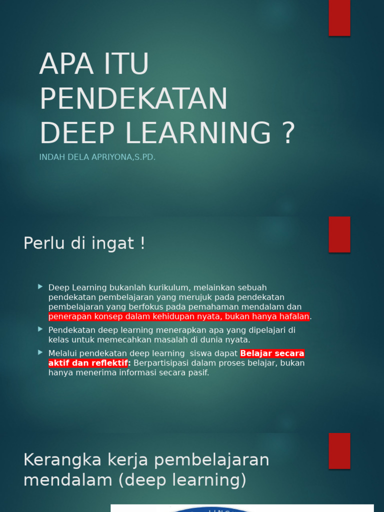 Apa Itu Pendekatan Deep Learning | PDF