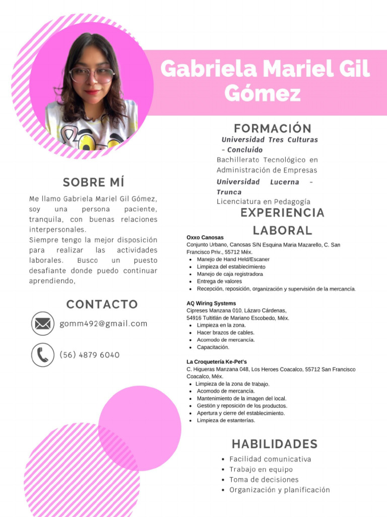 CV Gabriela Mariel 2 | PDF