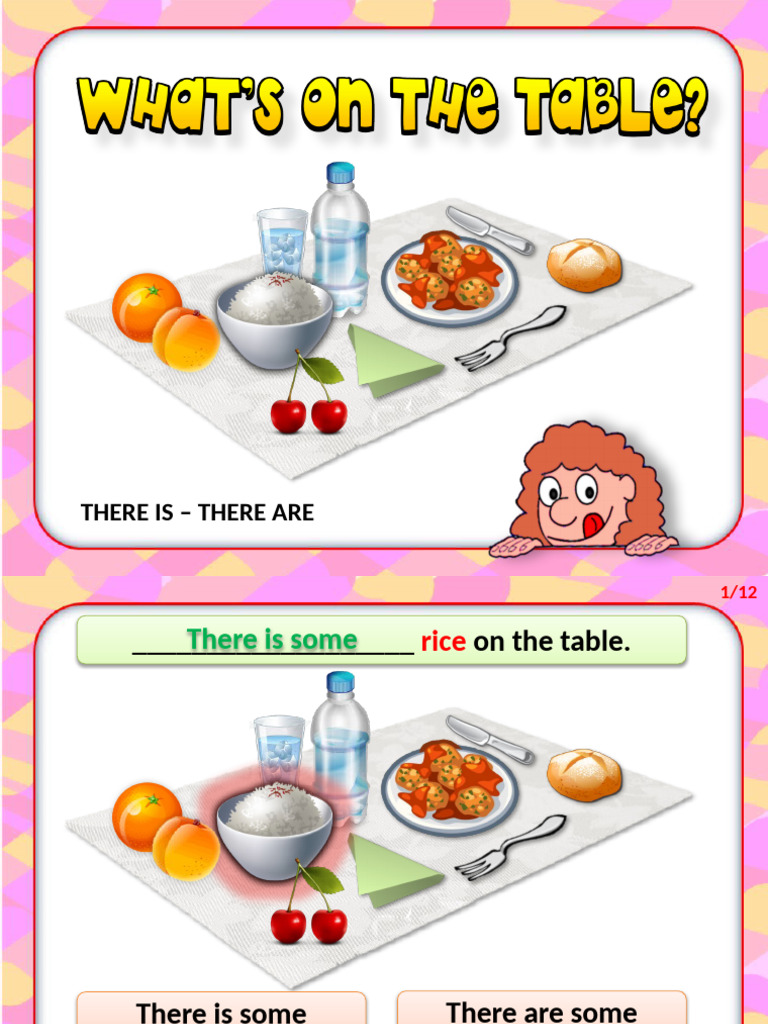 Whats On The Table Fun Activities Games Games Picture Description Exe ...