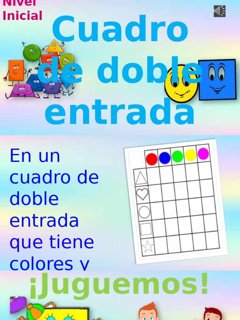 Cuadro de Doble Entrada - Colores y Formas | PDF