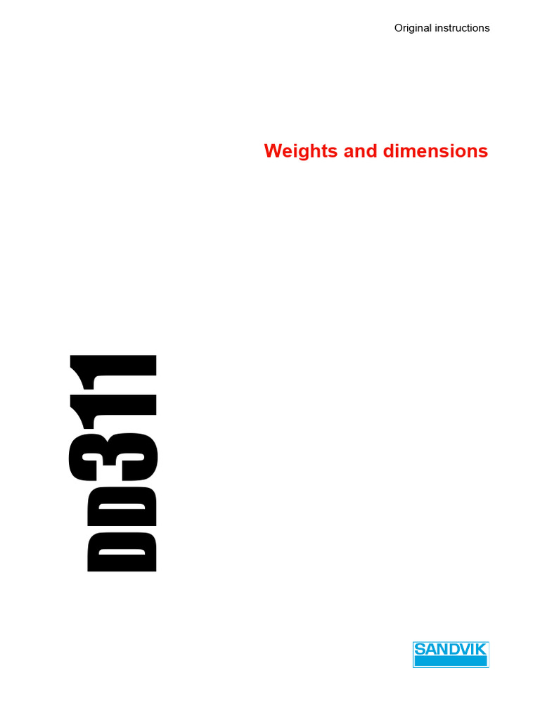 DD311 Weights and Dimensions Guide | PDF | Axle | Screw