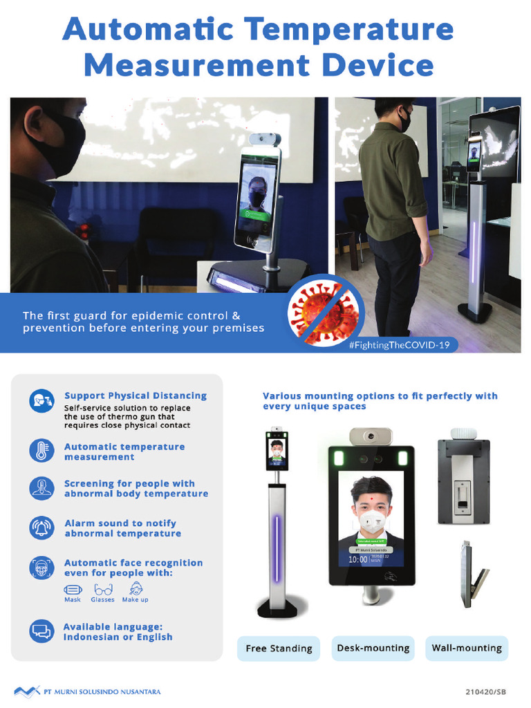 Brochure Product Automatic Temperature Measurement Device 2020 | PDF