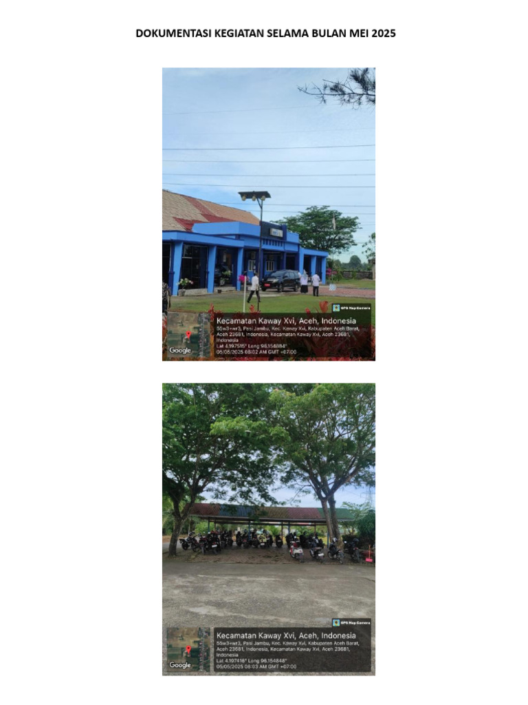 Dokumentasi Pelaksanaan Kegiatan Mei 2025 | PDF