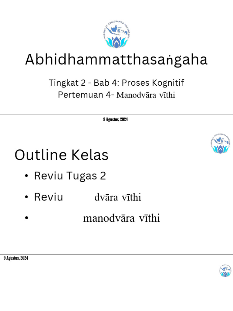 0204 Abhidhamma Tingkat 2-Pertemuan 4 | PDF