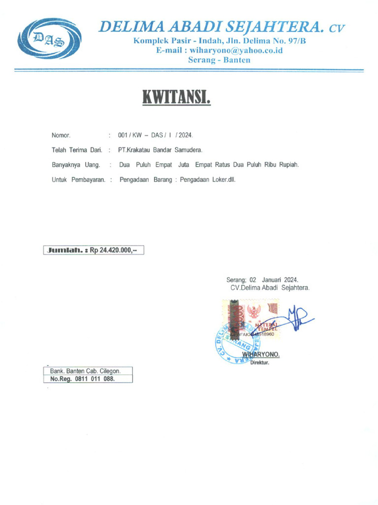 Delima Abadi Sejahtera | PDF