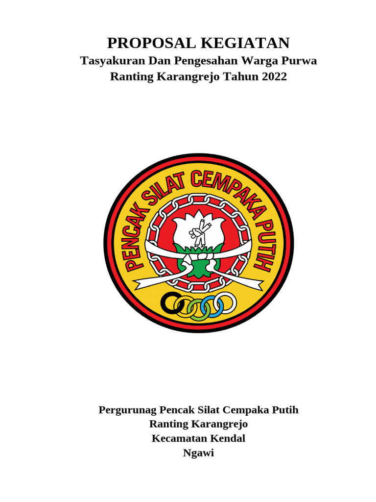 Proposal Kegiatan Tasyakuran Dan Wisuda Warga Tingkat I Cabang ...