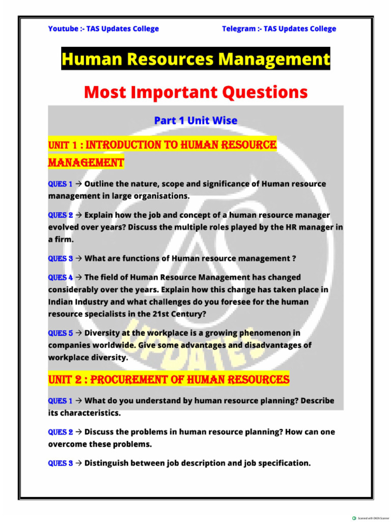 Human Resources Management | PDF