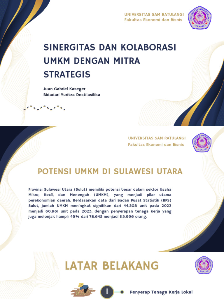Sinergi UMKM dan Mitra Strategis Sulut | PDF
