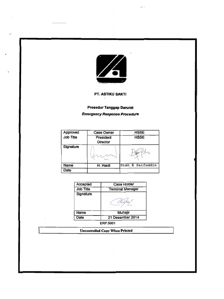 Prosedur Tanggap Darurat | PDF