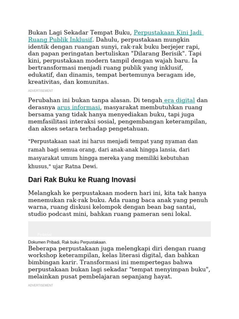 Bukan Lagi Sekadar Tempat Buku | PDF