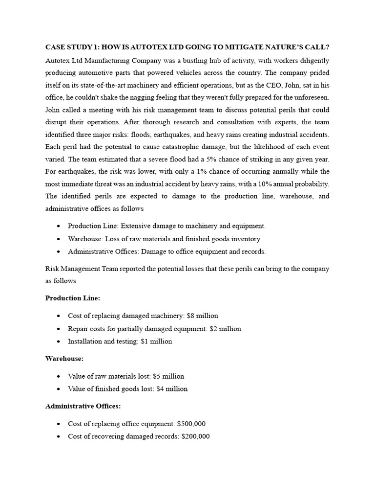 Case Risk Identification Mitigation | PDF | Risk | Risk Management