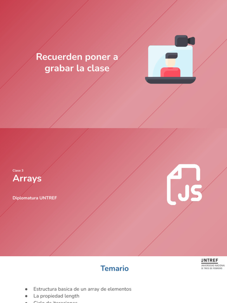 Clase-3 Arrays Ciclos | PDF | Desarrollo de software | Ciencias de la Computación