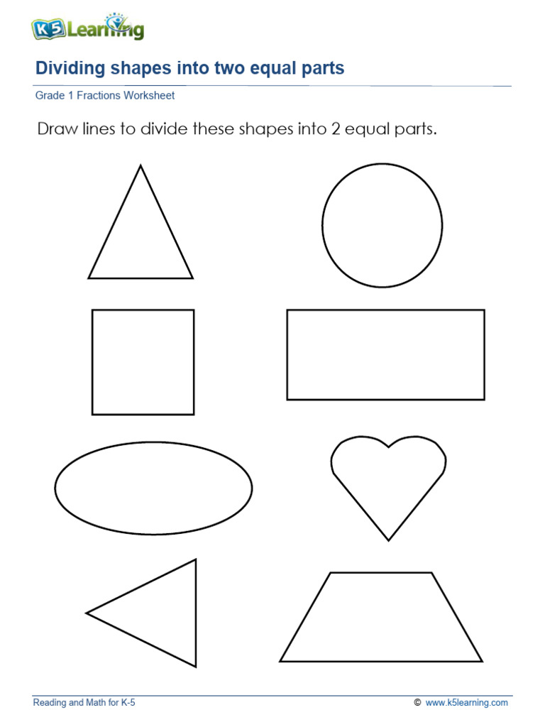 Dividing Shapes Into Two Equal Parts | PDF