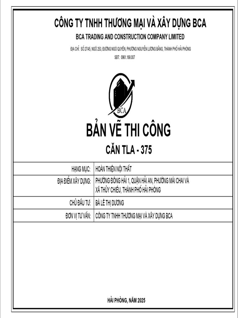 B N Vï Thi C NG: C NG TY TNHH TH NG M I V X©y Dùng Bca | PDF