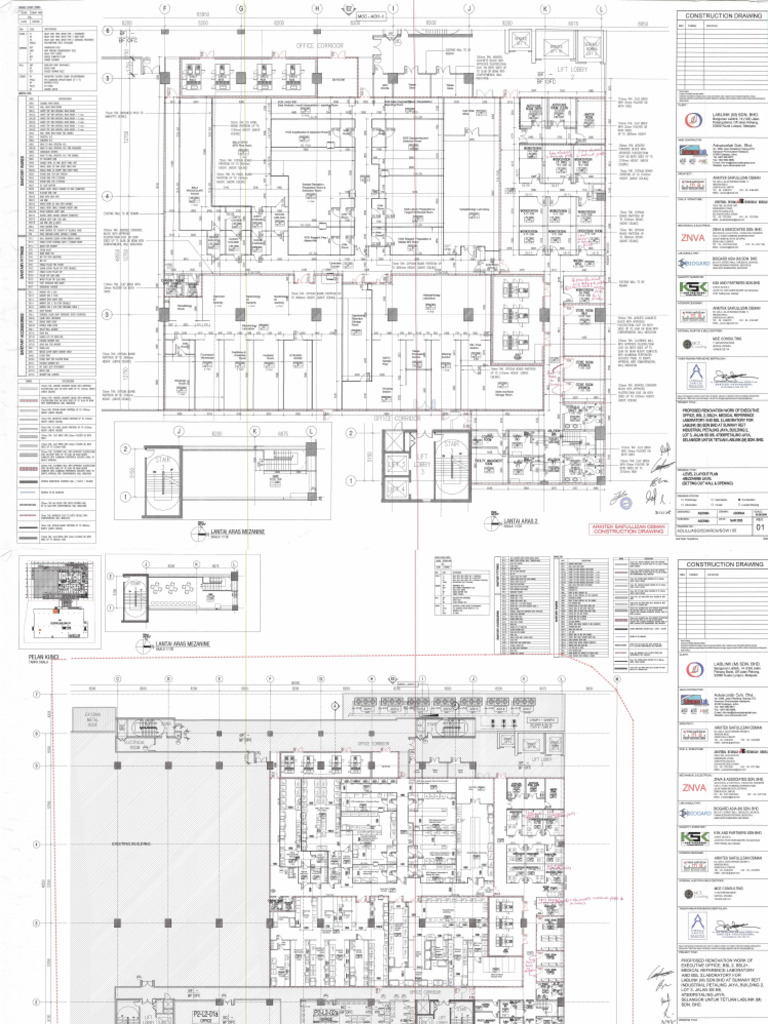 Arch Construction Drawing L2 & Door Window Schedule (Revised) | PDF