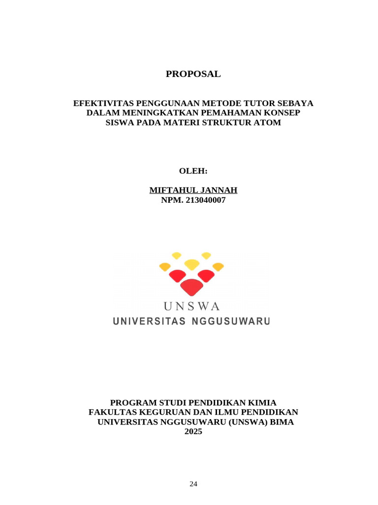 Proposal Miftahul Jannah Rev 3 | PDF