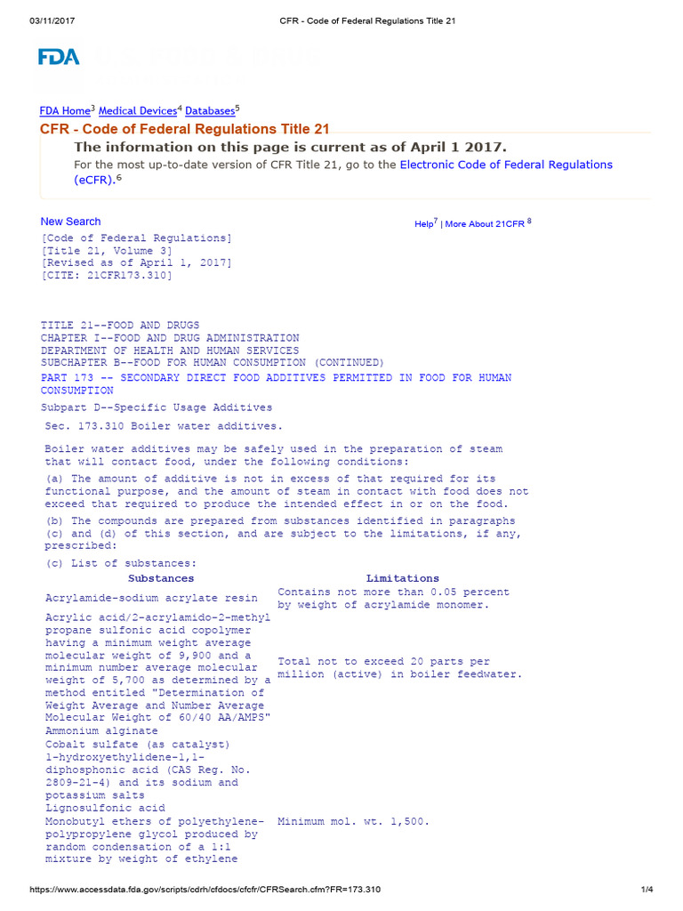 Boiler Water Additives in Food Safety | PDF | Polyethylene | Code Of ...