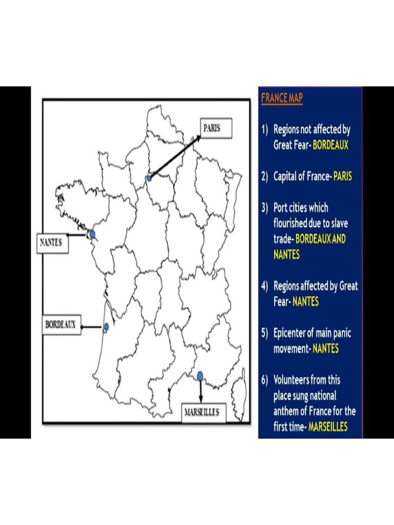 French Revolution Map Work for Class 9 | PDF