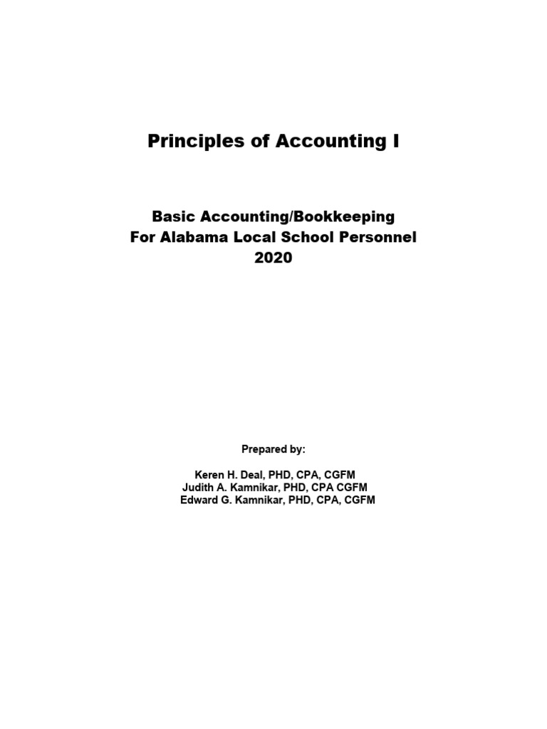 Basic Accounting for Alabama Schools | PDF | Financial Accounting ...