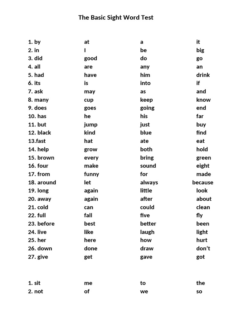 Dolch-Basic-Sight-Word | PDF