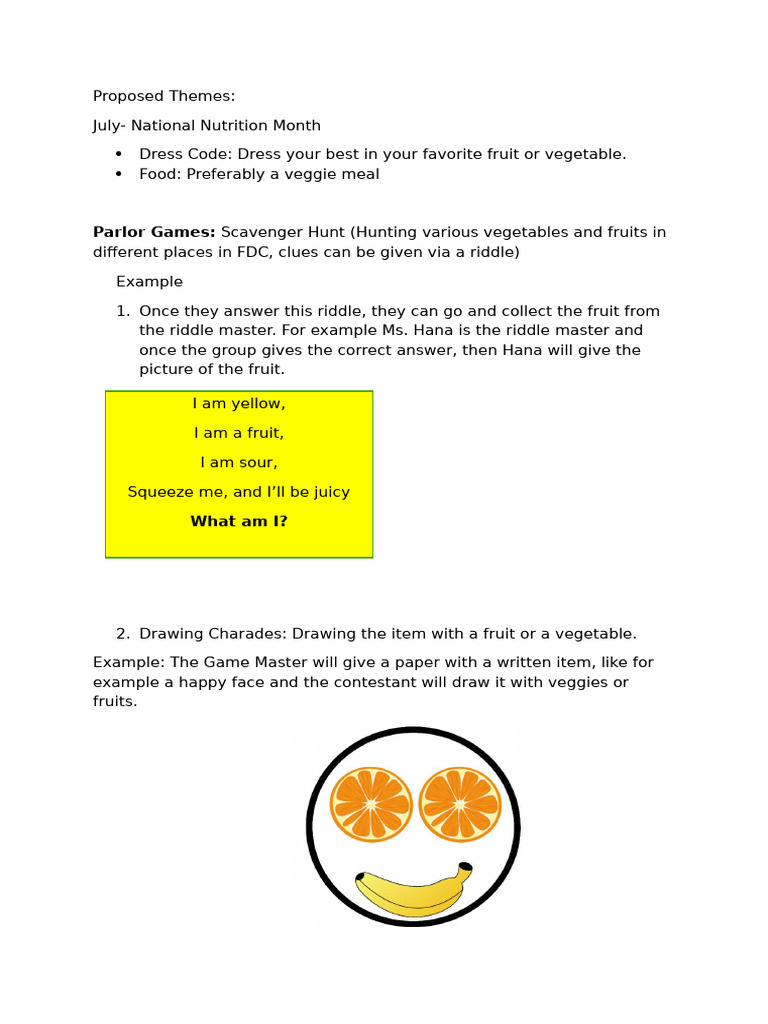 Fun Nutrition Month Activities Guide | PDF