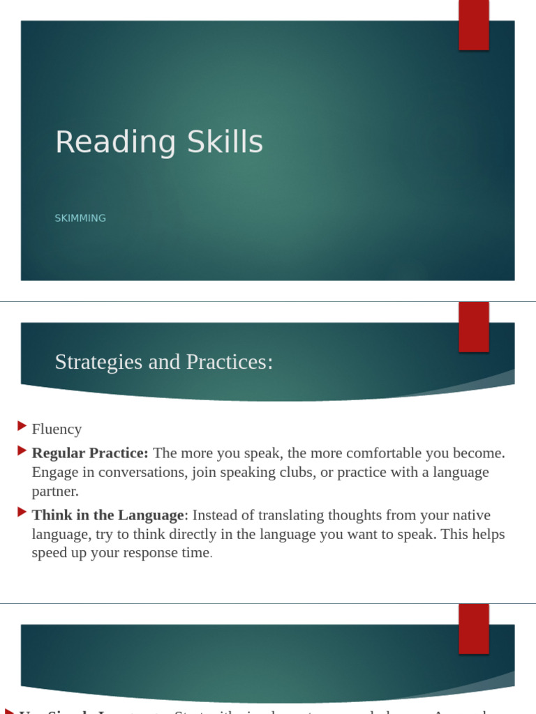 Week 4 Reading Skills Skimming and Scanning | PDF | Renewable Energy | Energy Development