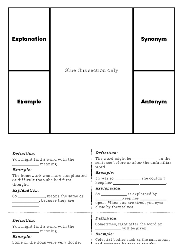 Context Clues Foldable | PDF