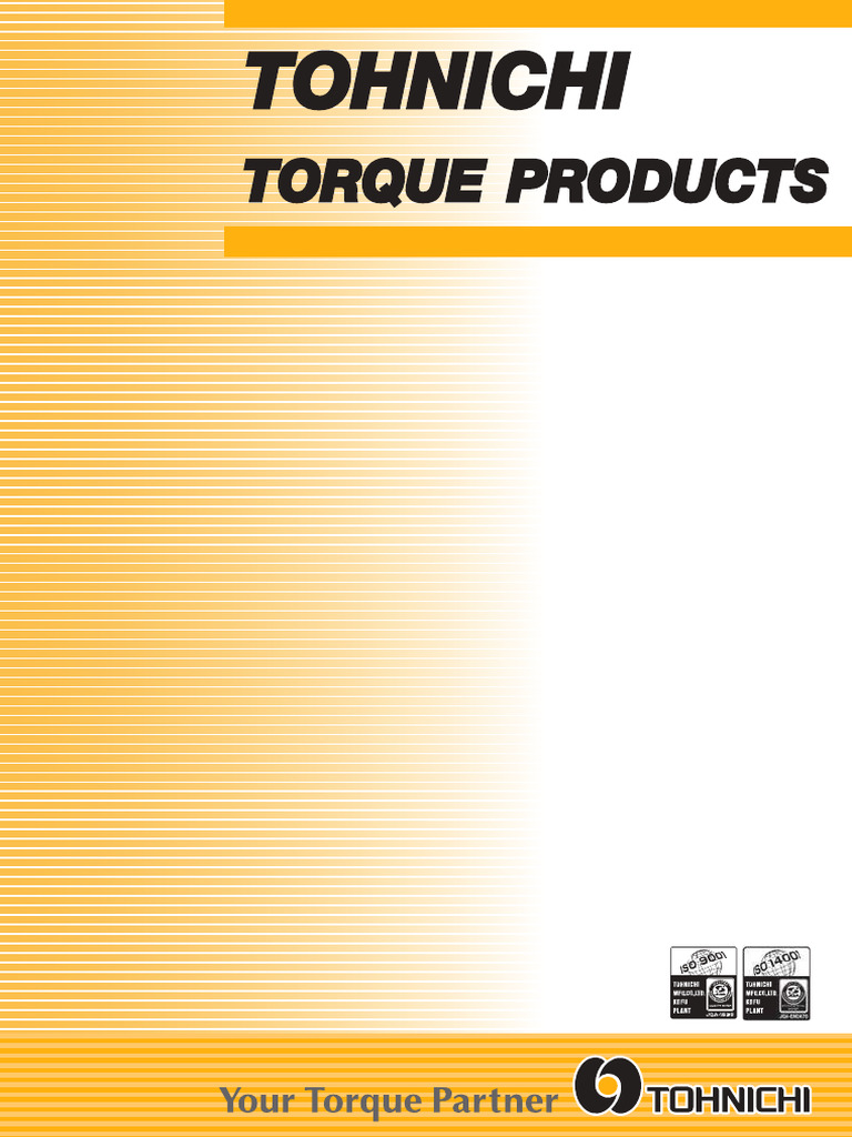 Tohnichi Torque Tools Reference Guide | PDF | Screw
