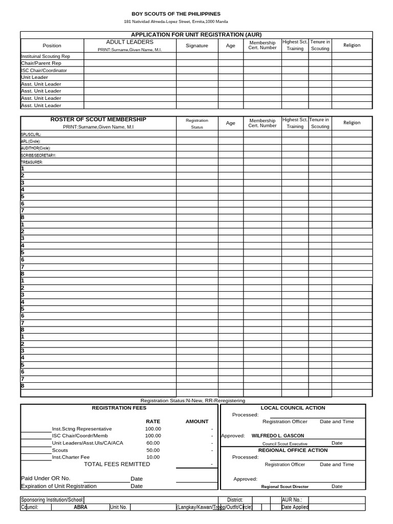 2025 BSP Registration Form | PDF | Outdoor Recreation | Outdoor ...