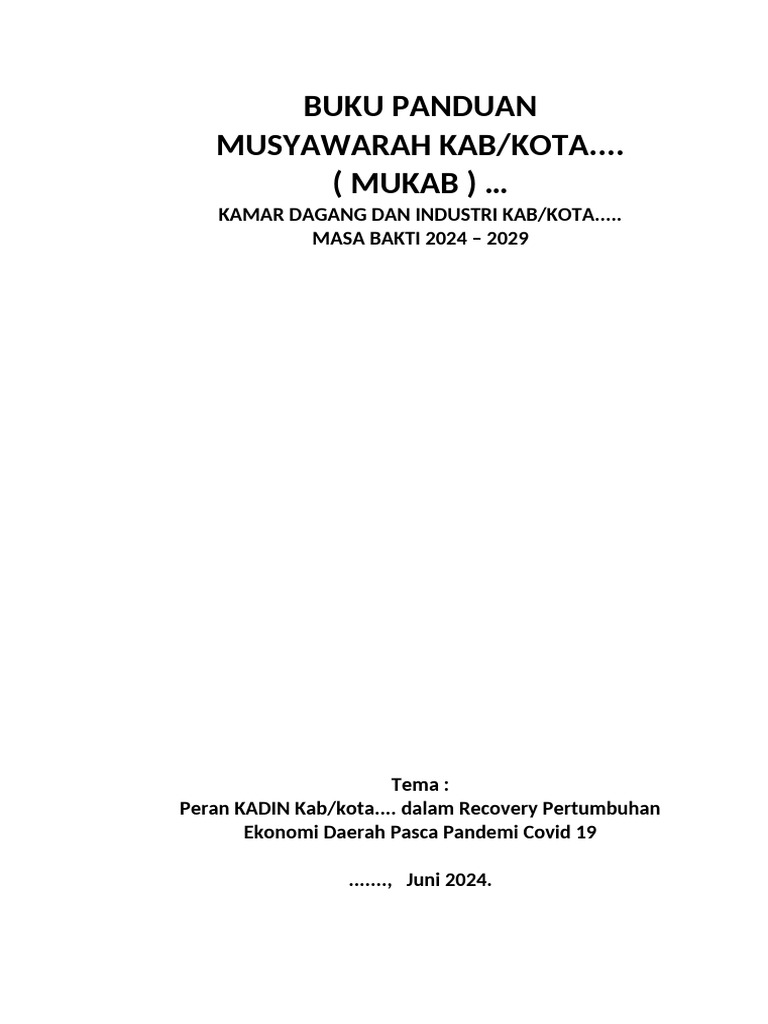 Mukab KADIN 2024: Strategi Pemulihan Ekonomi | PDF