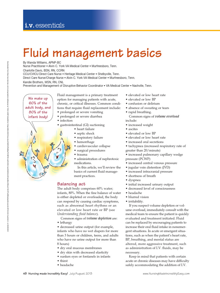 Fluid Management Basics.11-1 | PDF | Heart Failure | Lung