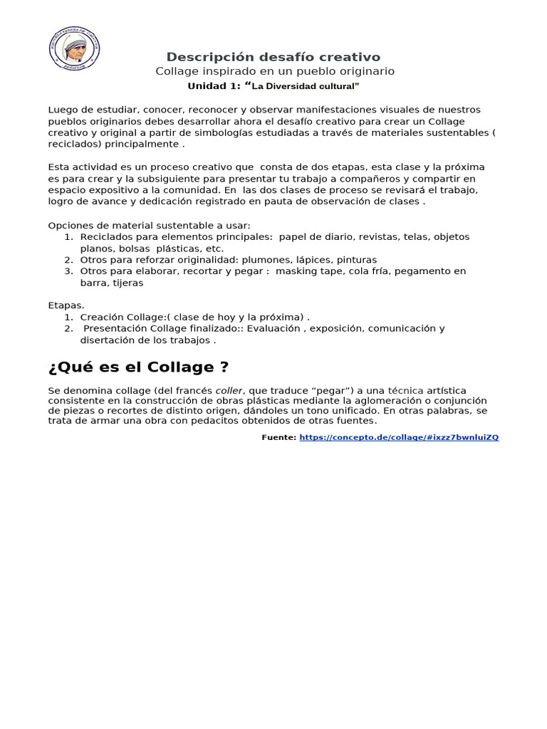 15 Fjm3M5Fj 7basico Artes Visuales Clase 8 Unidad 1 DescripciOn DesafIo ...