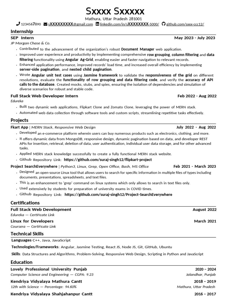 Full Stack Developer Internship Summary | PDF | Unit Testing | Java Script