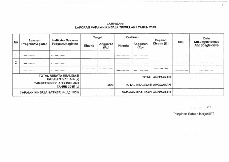 Contoh Lapkin TW 1 2025 | PDF